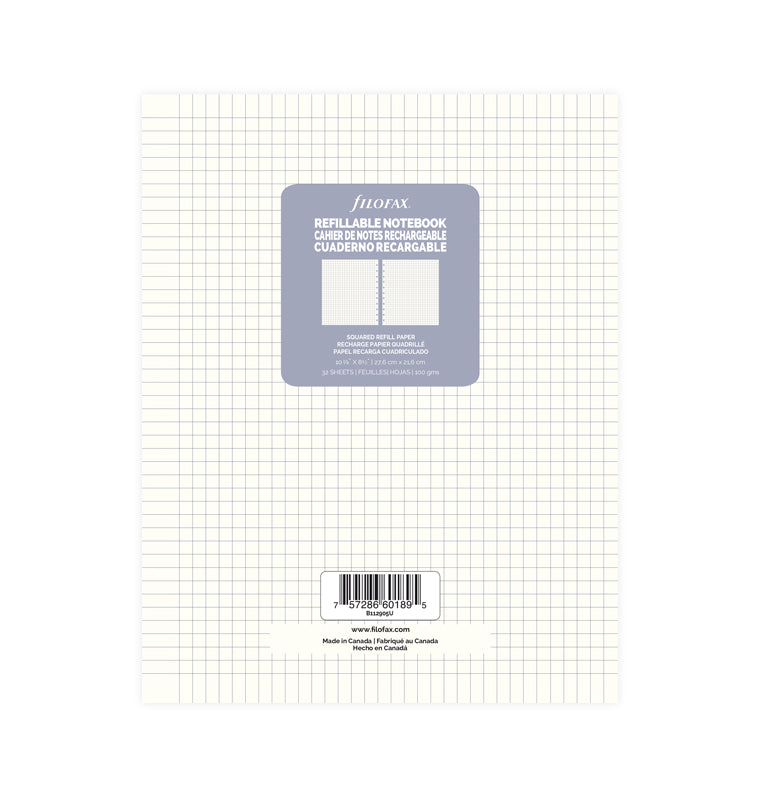 Filofax Notebook Letter Squared Paper Refill - Filofax – Filofax US